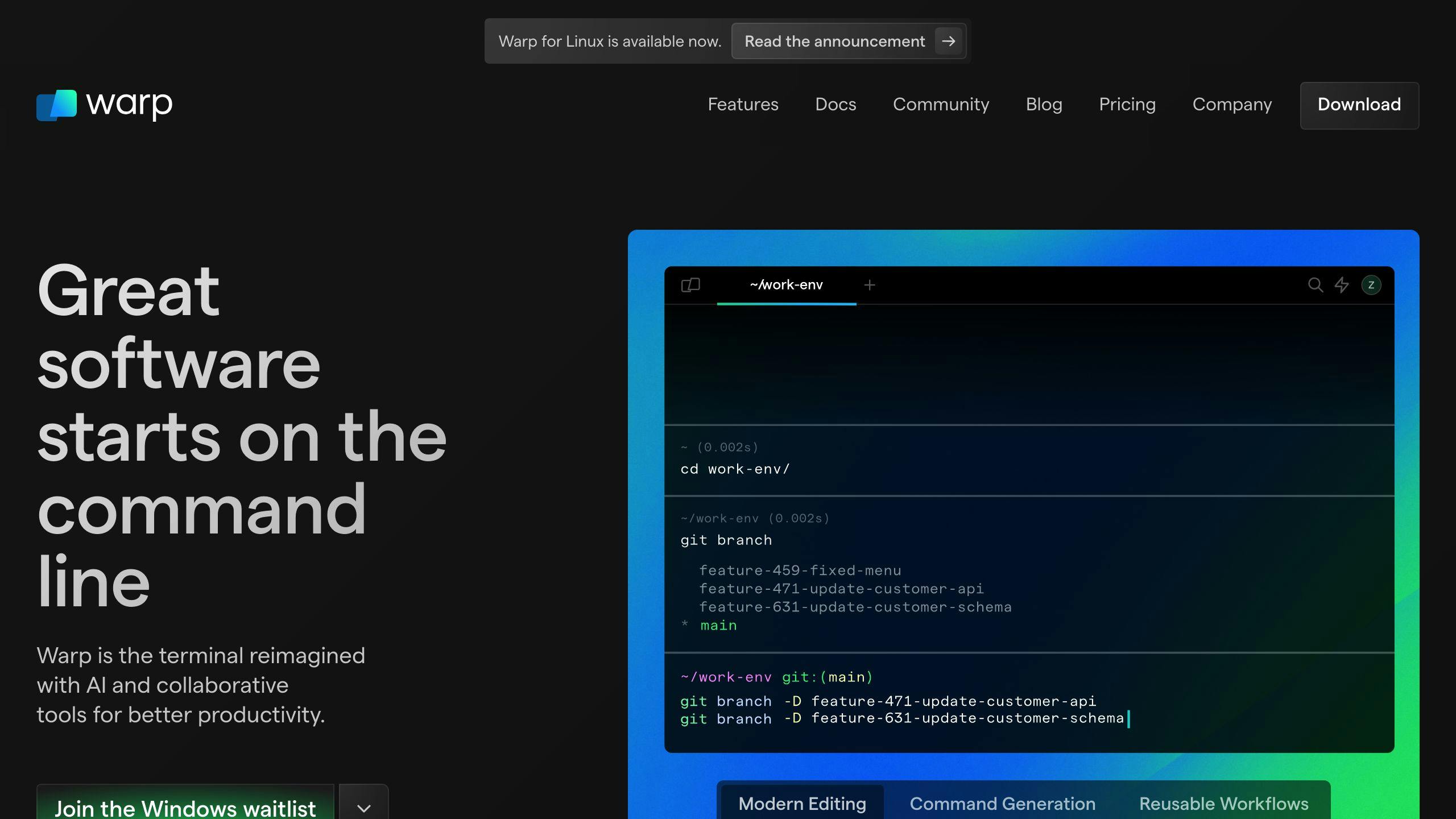 Warp: a new AI-based terminal you should try out