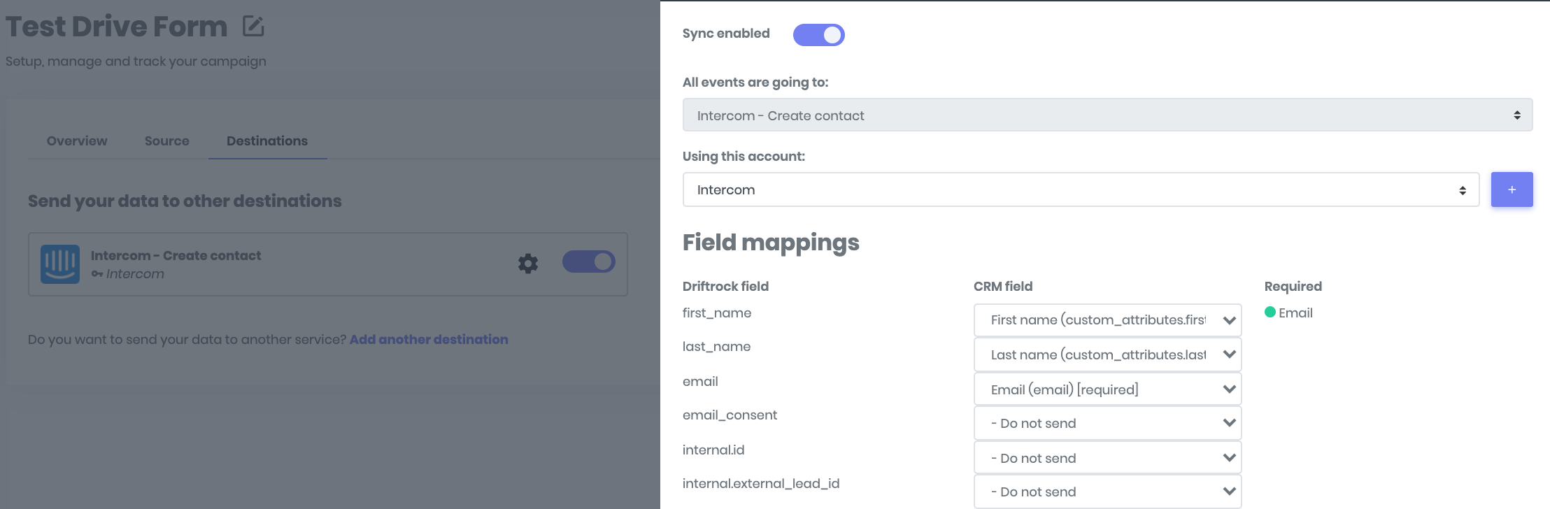 Setting up a Driftrock Smart Form