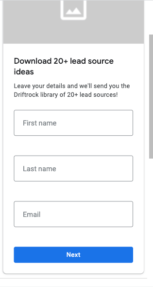 Google Discovery Lead Form Ads