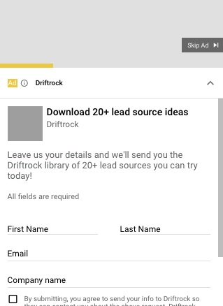YouTube Lead Form Ads