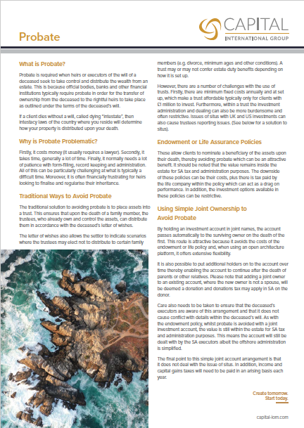 Probate Guide - Capital International Group