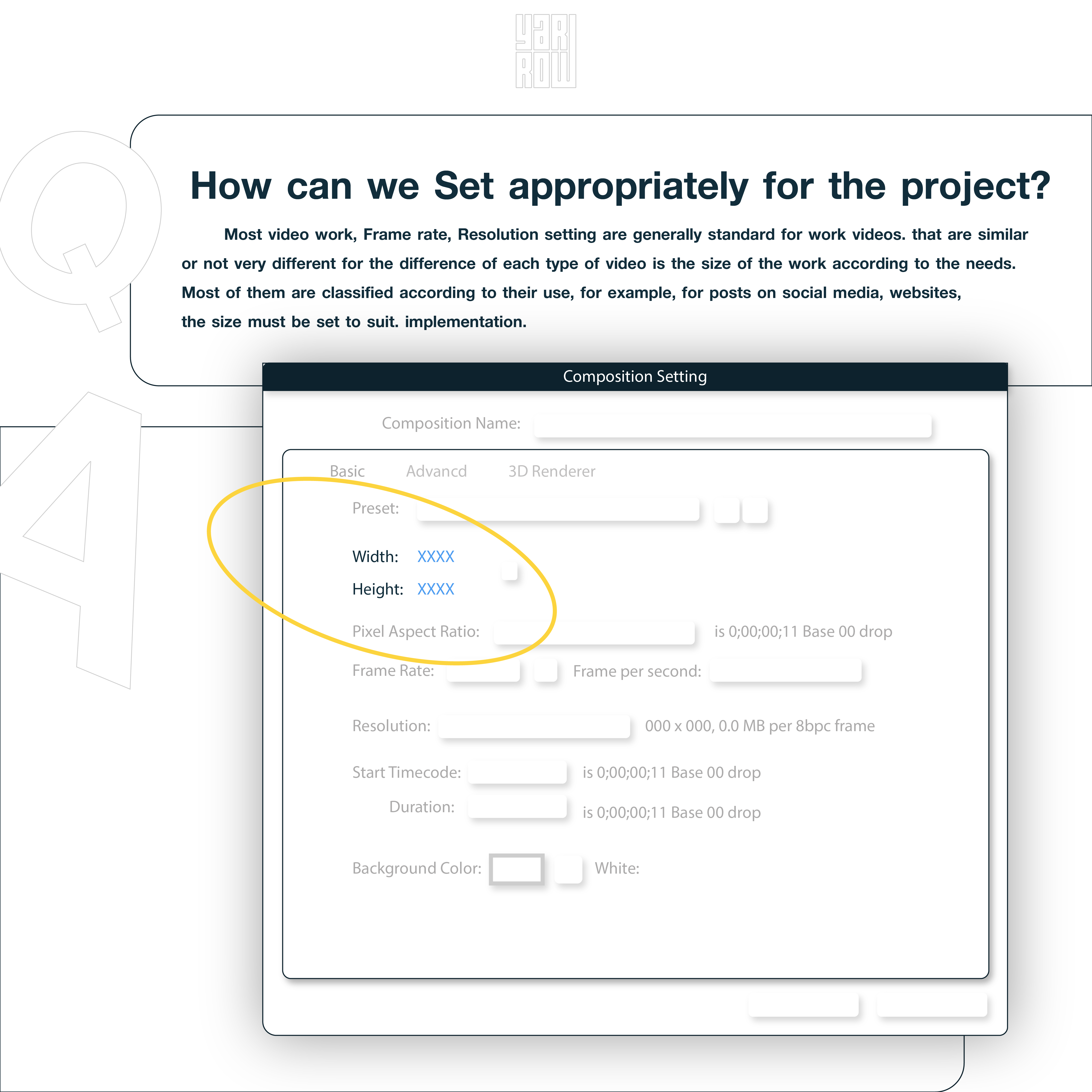 Composition setting in Adobe After Effect | Yarrow Co. Ltd.