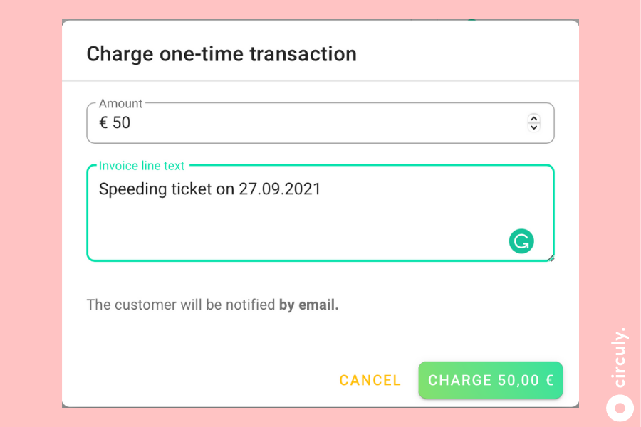 Feature Release: Charge One-Time Transactions.