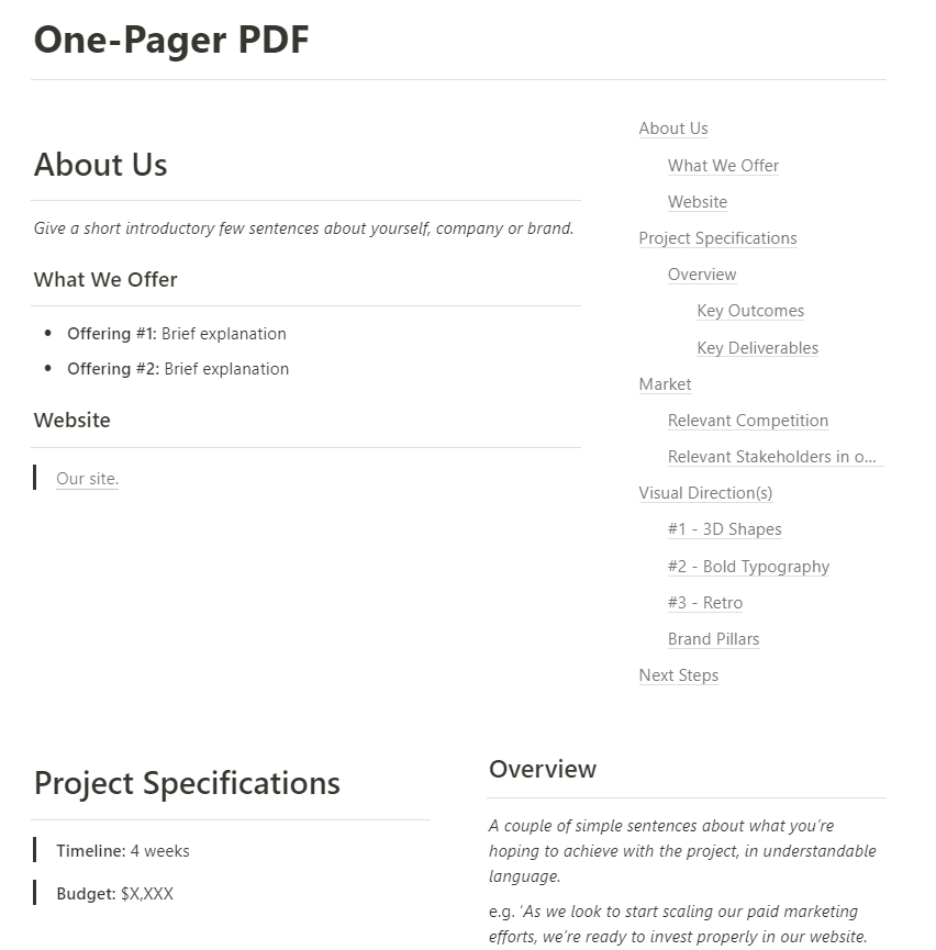 How To Write A Dynamic Creative Brief [Notion Template] | Landmark Labs