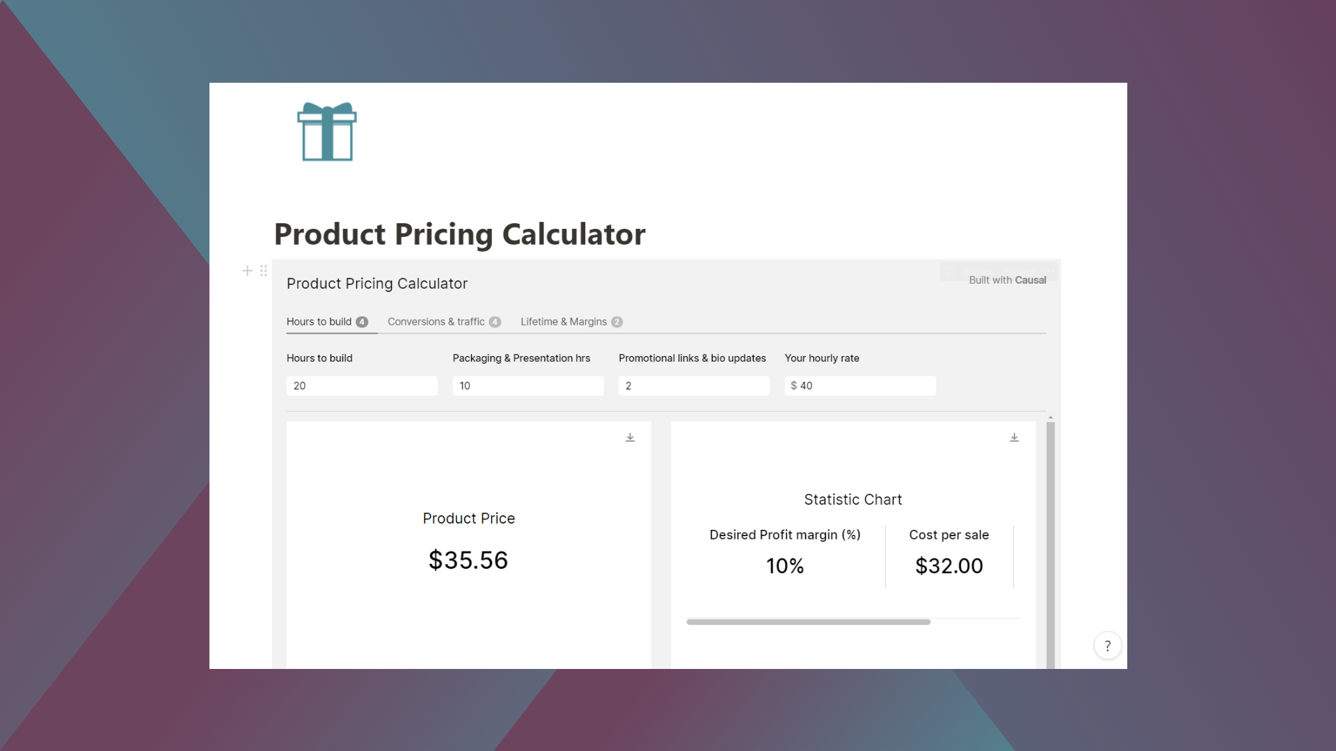 Product Pricing Calculator Template (Is It Worth Productizing Your ...