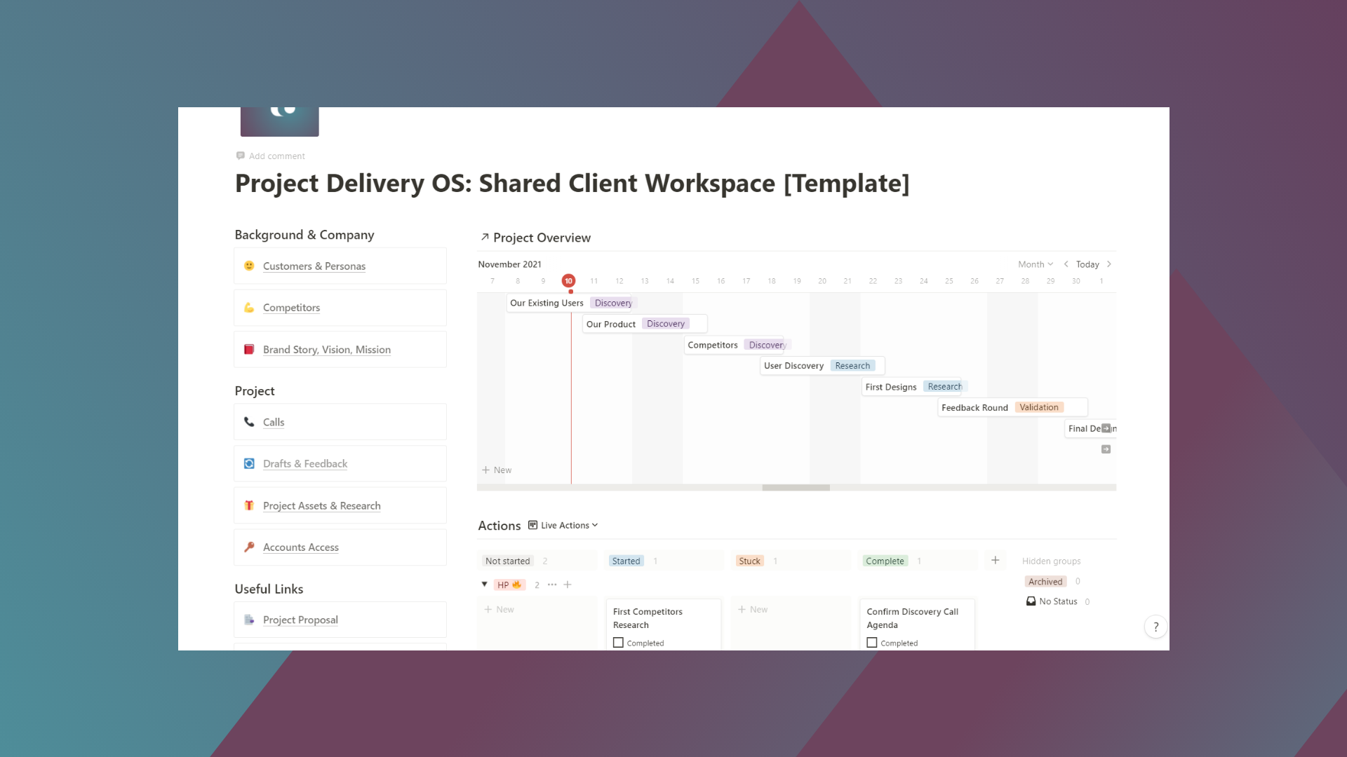 Client Onboarding With Shared Notion Workspaces | Landmark Labs