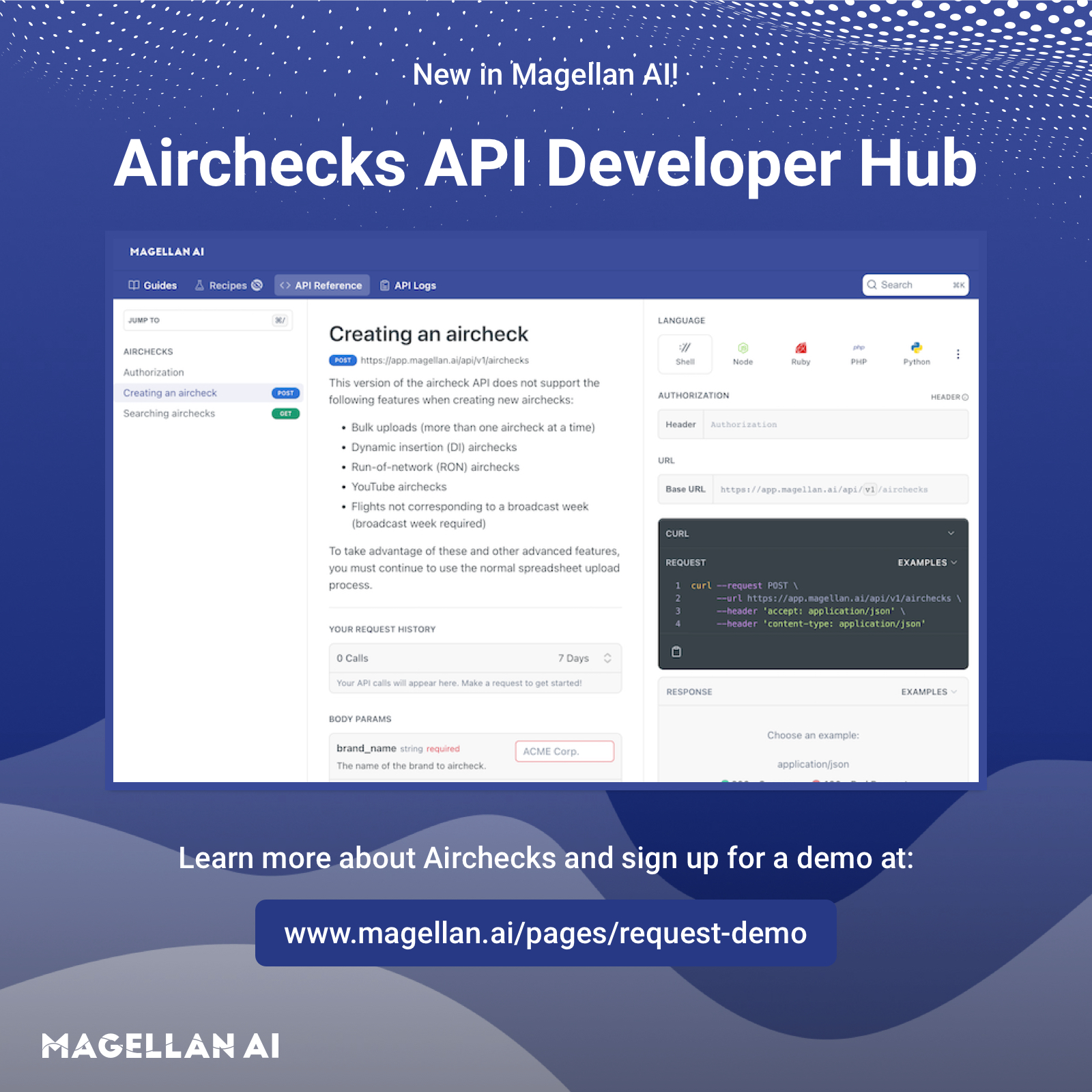 Magellan AI Blog: New in Magellan AI: Airchecks API developer hub