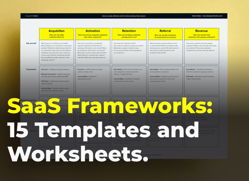 SaaS Frameworks: 15 Templates, Checklists and Worksheets for Success