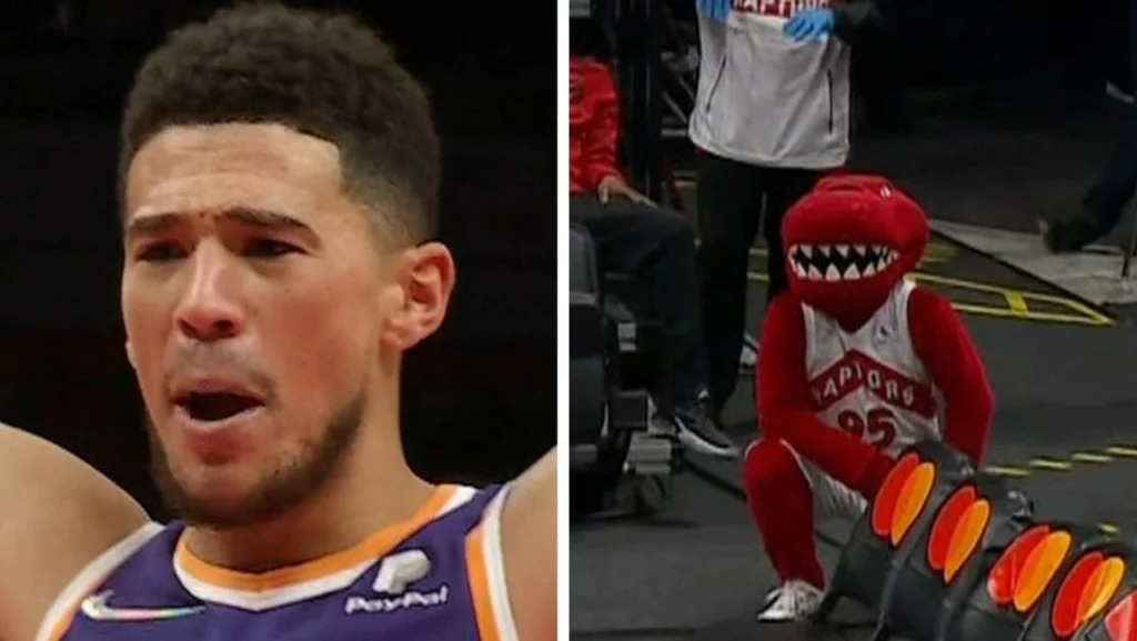 Devin Booker rozdrażniony przez… maskotkę