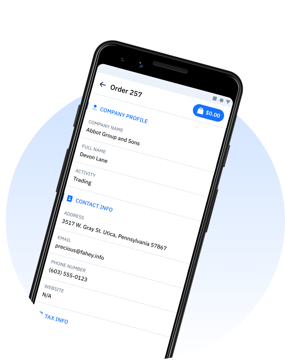 Mobile ordering app | B2B Wave