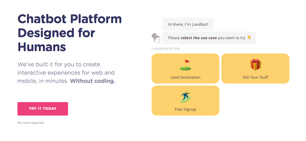 Chatbot Platform for No-Coders | Landbot