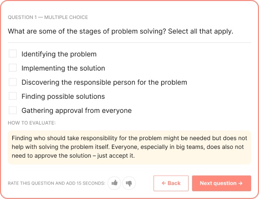 Problem Solving skills assessment | Toggl Hire