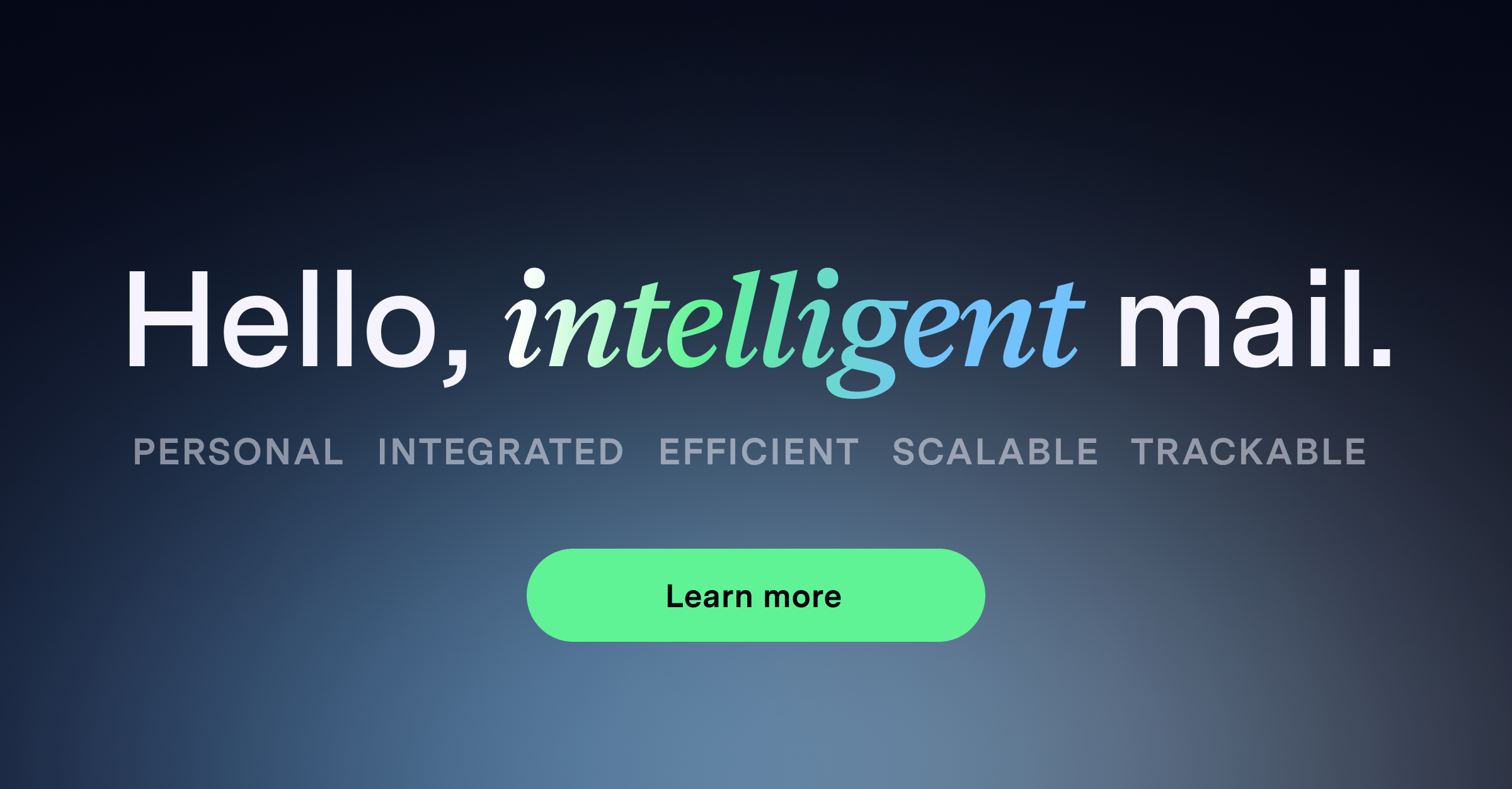 Hello Intelligent Mail
