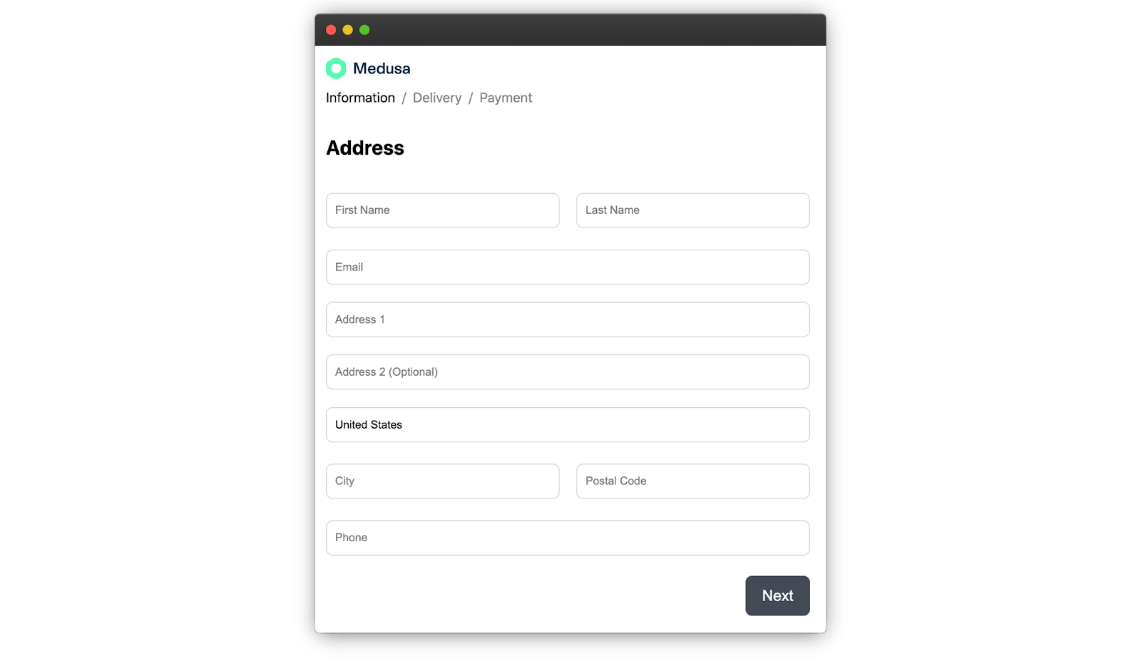 Add address autocomplete to Medusa.js checkout