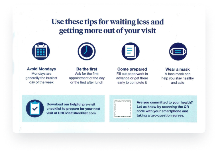 United Healthcare, Best Direct Mail Campaigns - Lob