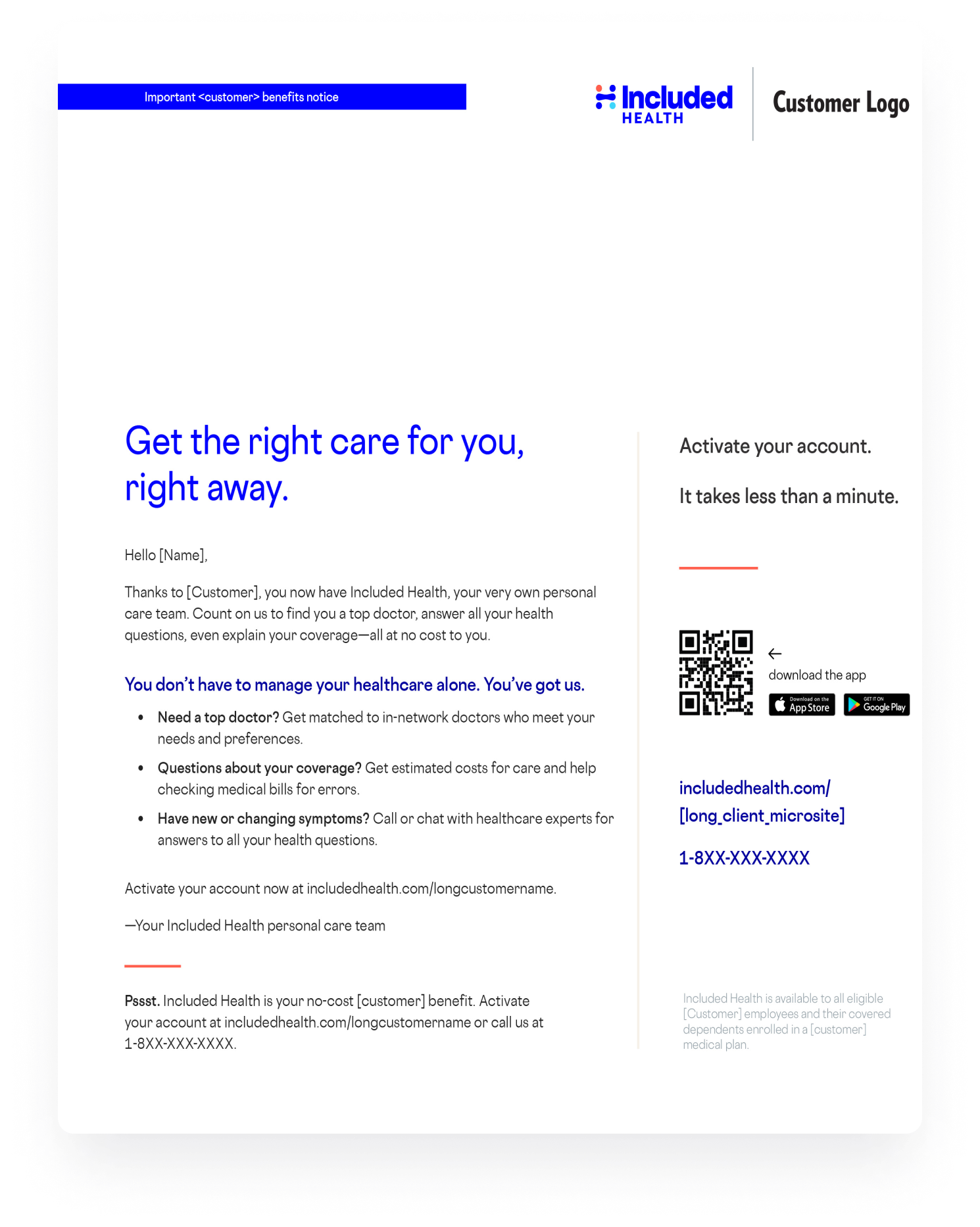 Included Health, Best Direct Mail Campaigns - Lob