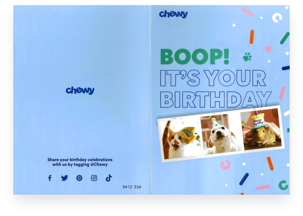 Chewy, Best Direct Mail Campaigns - Lob