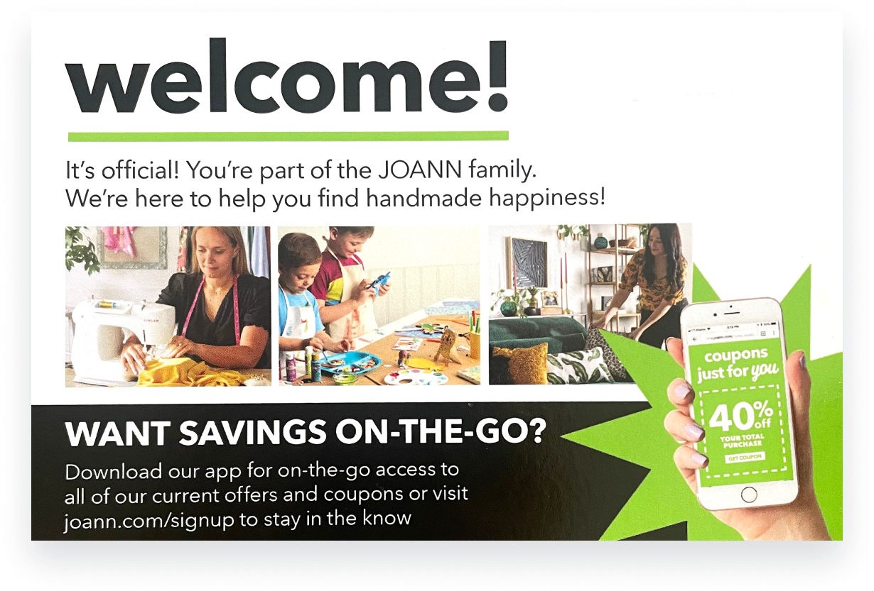 JOANN, Best Direct Mail Campaigns - Lob