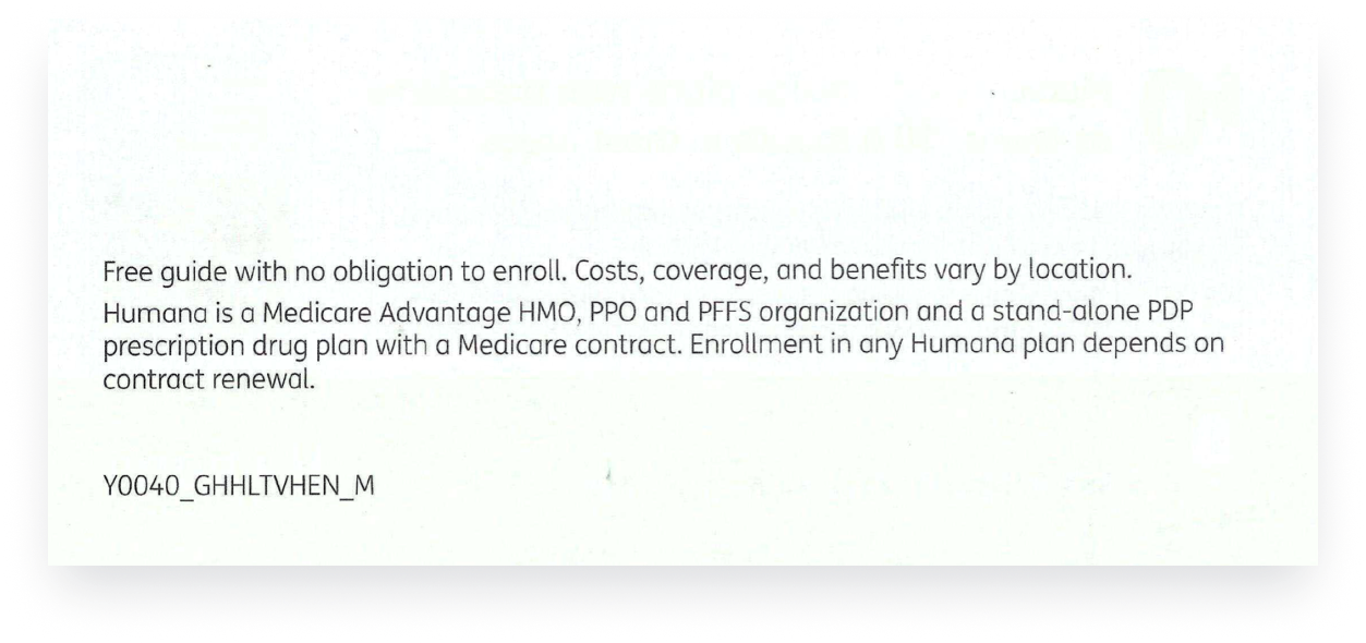 Humana, Best Direct Mail Campaigns - Lob