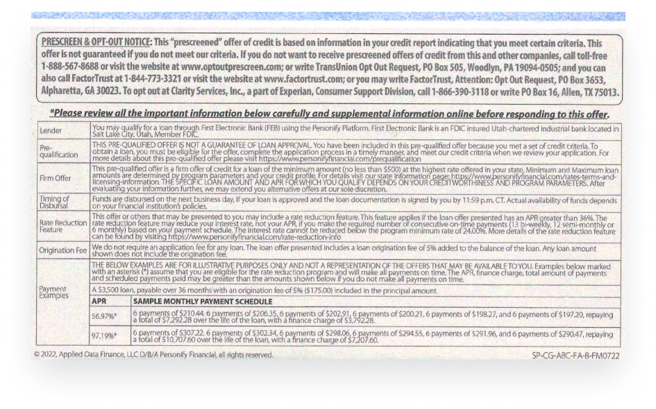 Personify Financial, Best Direct Mail Campaigns - Lob