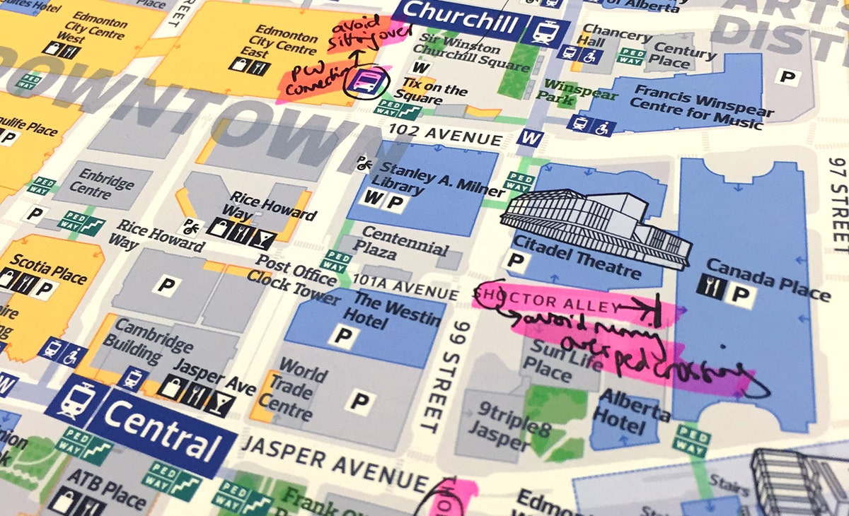 applied | Downtown Edmonton installs first interim street signs