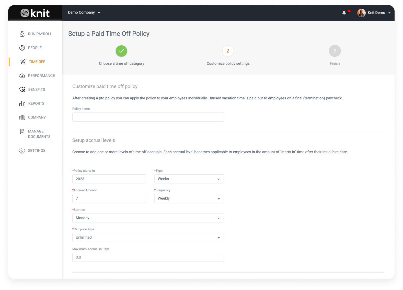 Employee Time Off Management | Knit People