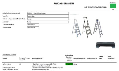 Risk Assessment - H&S Management Module from EOA Systems