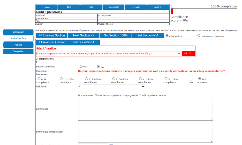 Audit - H&S Management Module from EOA Systems