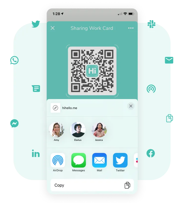 Digital Business Cards Hihello at Maddison Loch blog