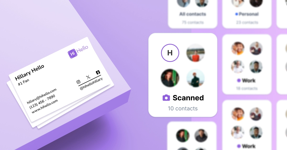 Business Card Scanner, Human Verification and Address Book Contacts