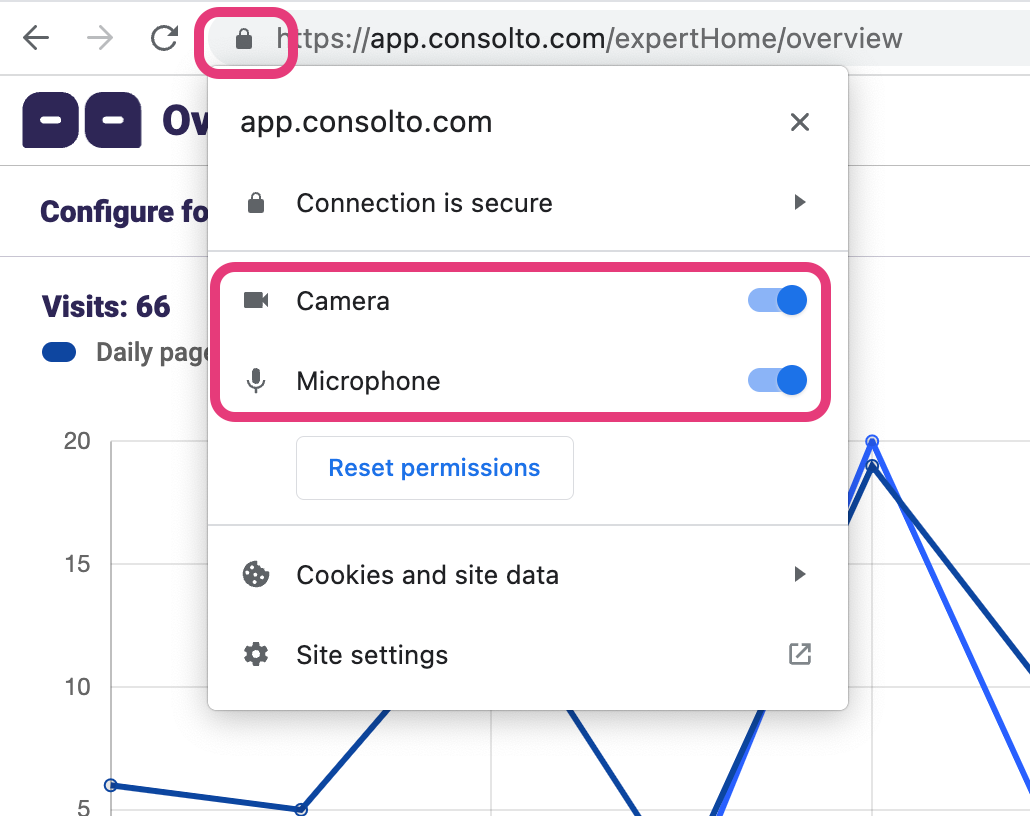 Consolto how-to:How to Grant Camera and Microphone Permissions for Website Video Calls With Consolto