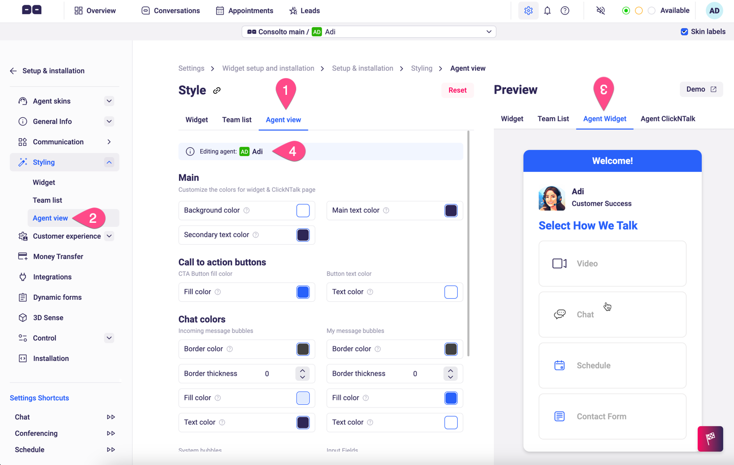 Consolto how-to:Setup your agents' widget and ClickNTalk page