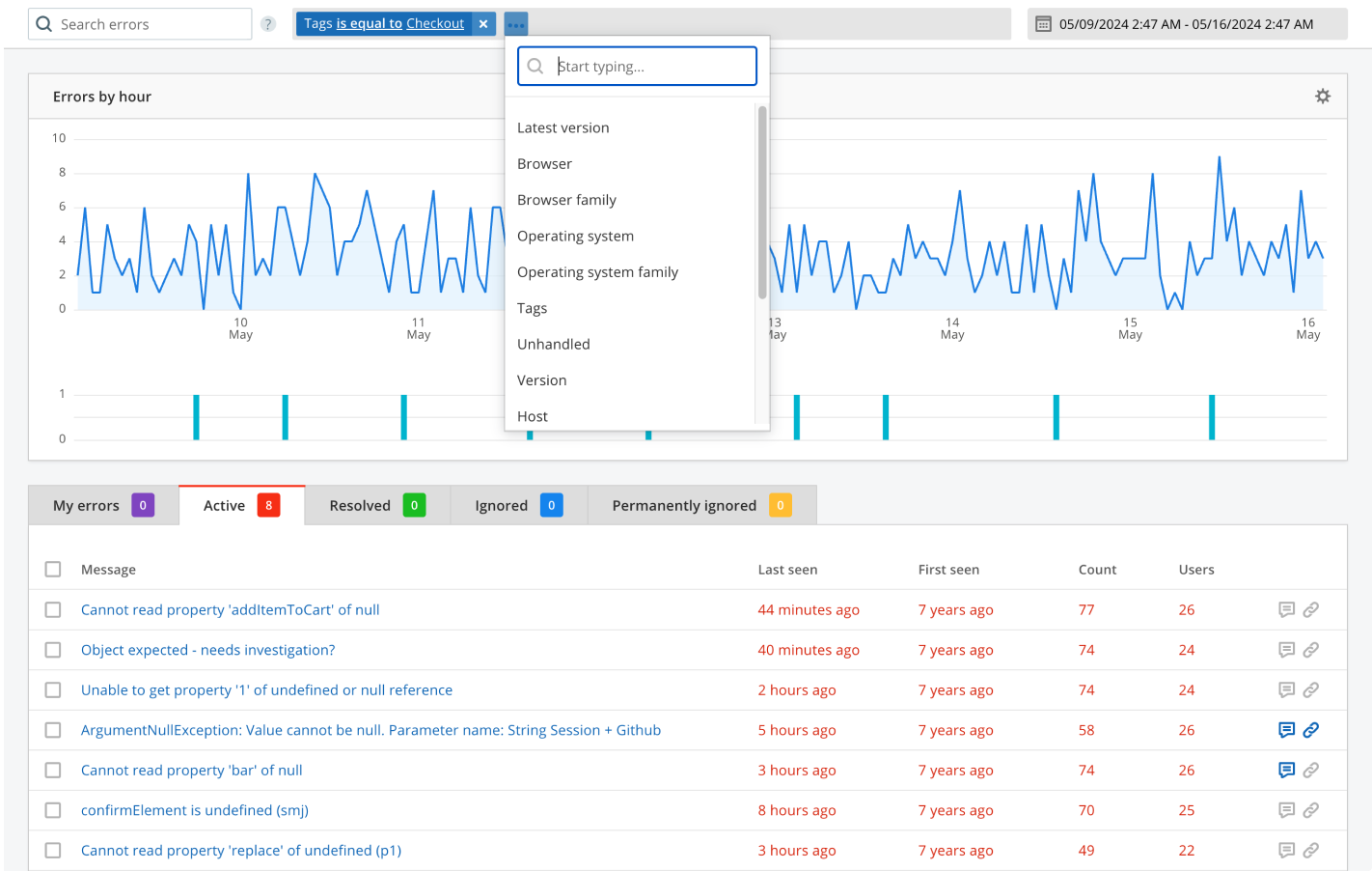 Raygun - Error Tracking & Crash Reporting Software