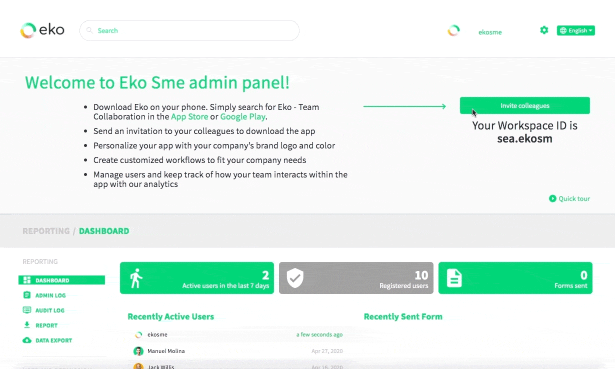 Eko | Admin Quick Start Guide