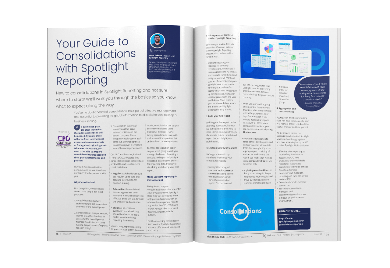 Your Guide to Consolidations with Spotlight Reporting - XU Hub