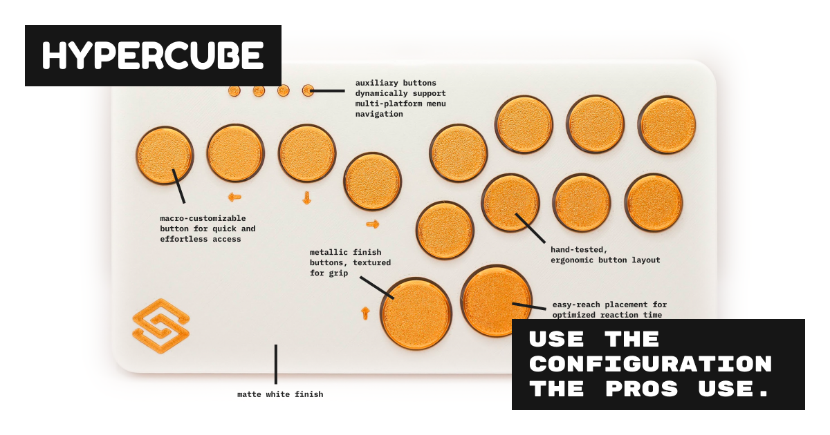 TSR:ACT HyperCube: 14 Button Leverless Arcade Stick