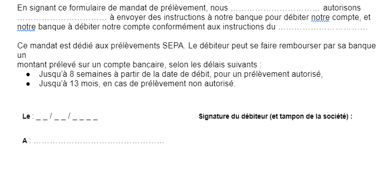 Modèle de mandat SEPA vierge à télécharger + Explications