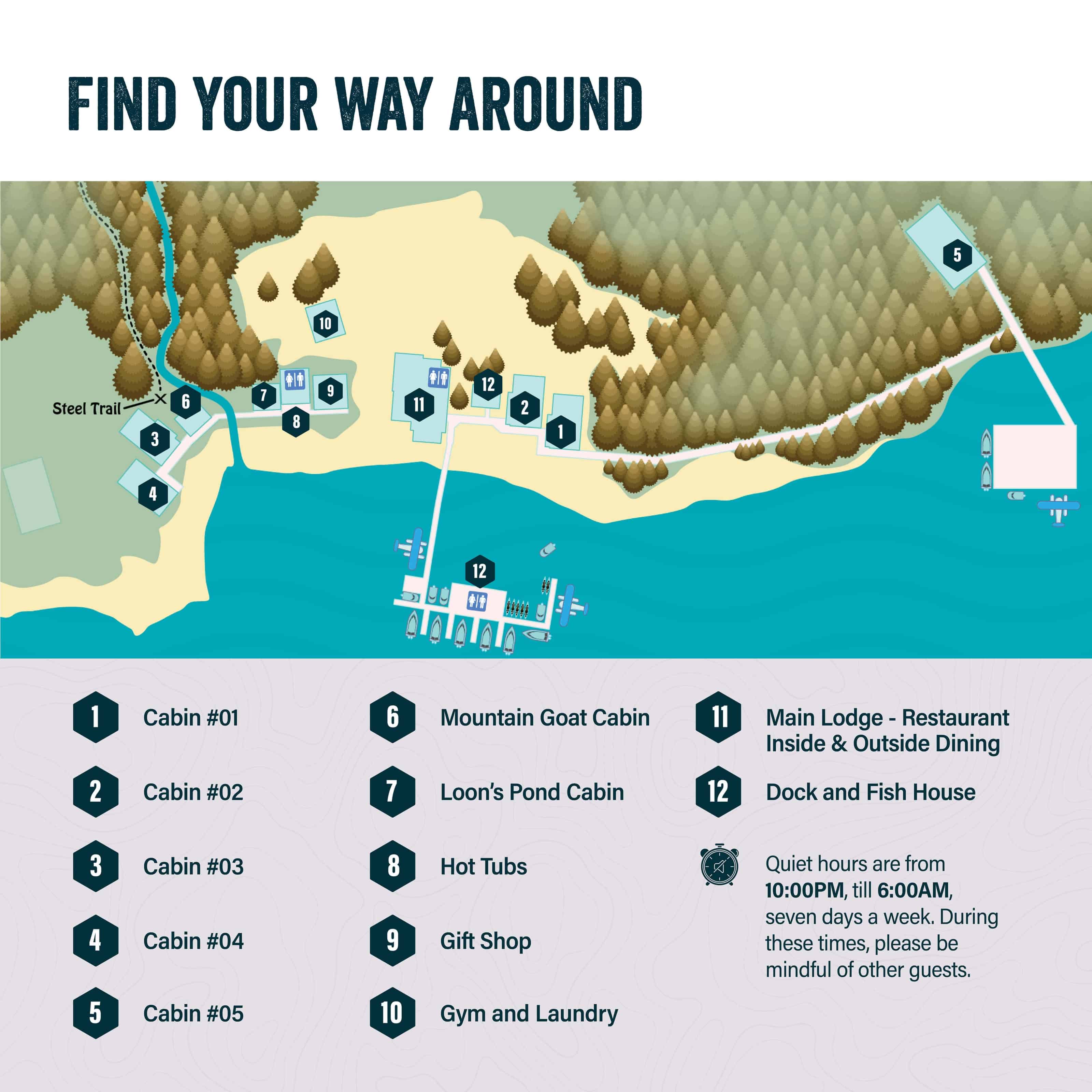 Pybus Point Lodge - Interactive Map