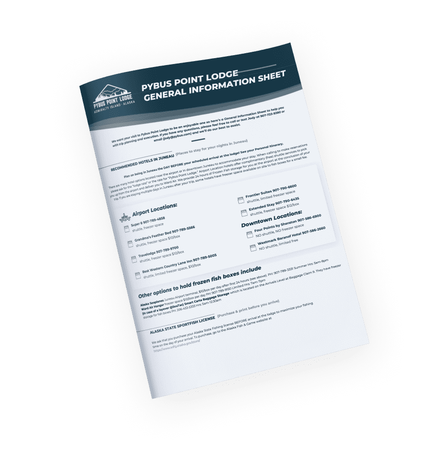 Preparing for Your All-Inclusive Alaskan Vacation | Pybus Point Lodge