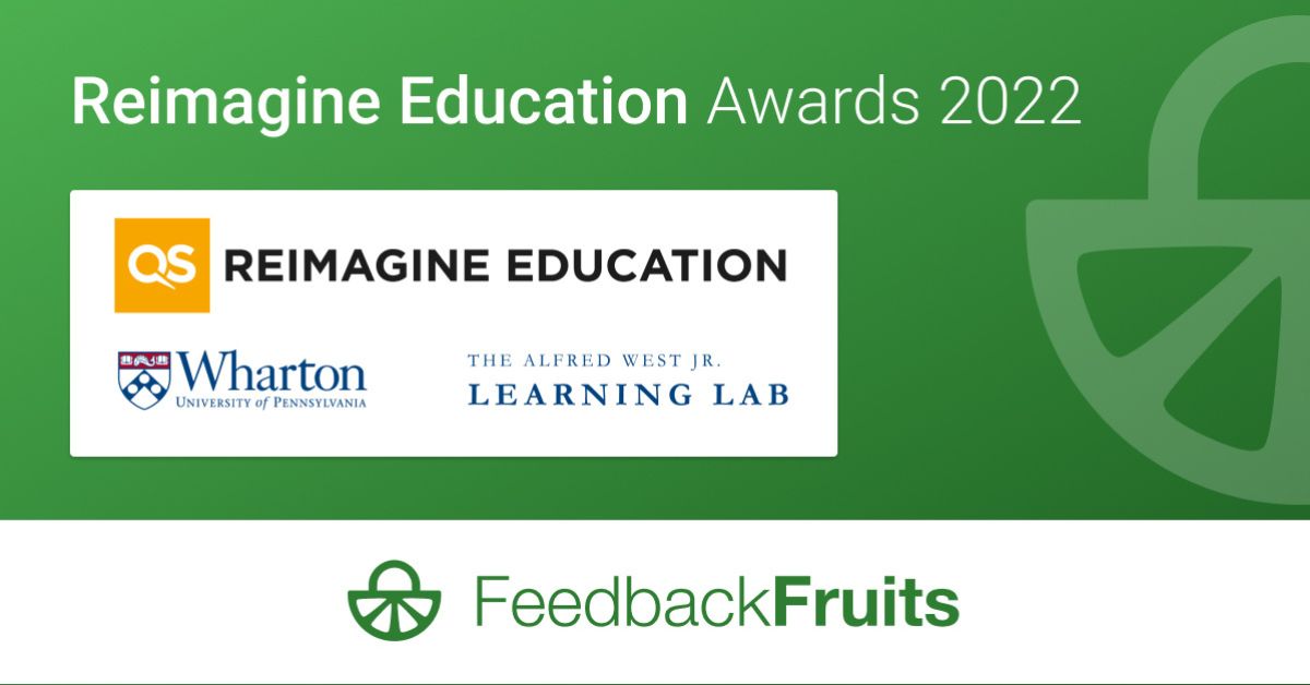 FeedbackFruits shortlisted for the Reimagine Education Awards 2022