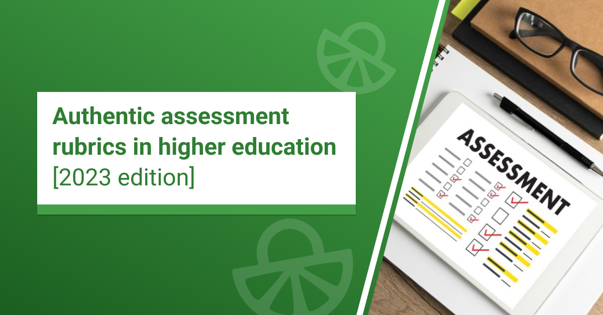 Authentic assessment rubrics templates in higher education