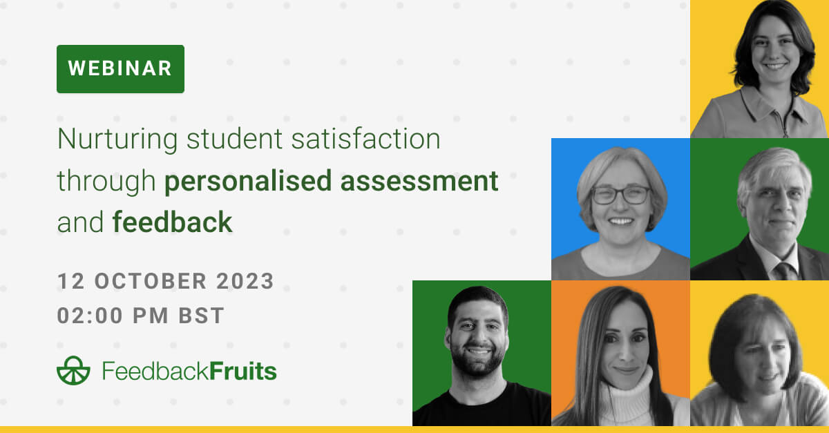 Nurturing student satisfaction through personalised assessment and feedback | FeedbackFruits