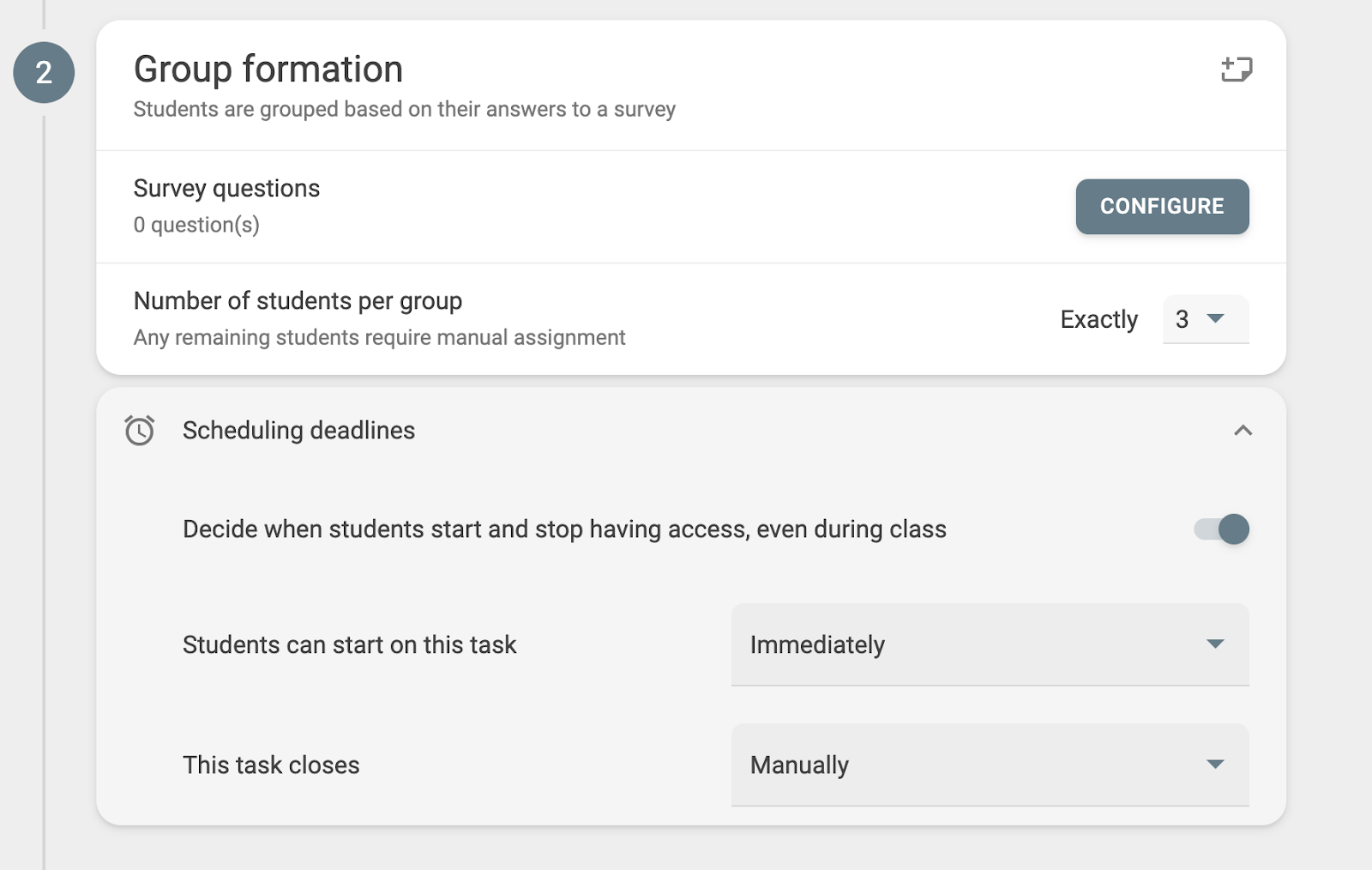 How to select better groups with automated student survey