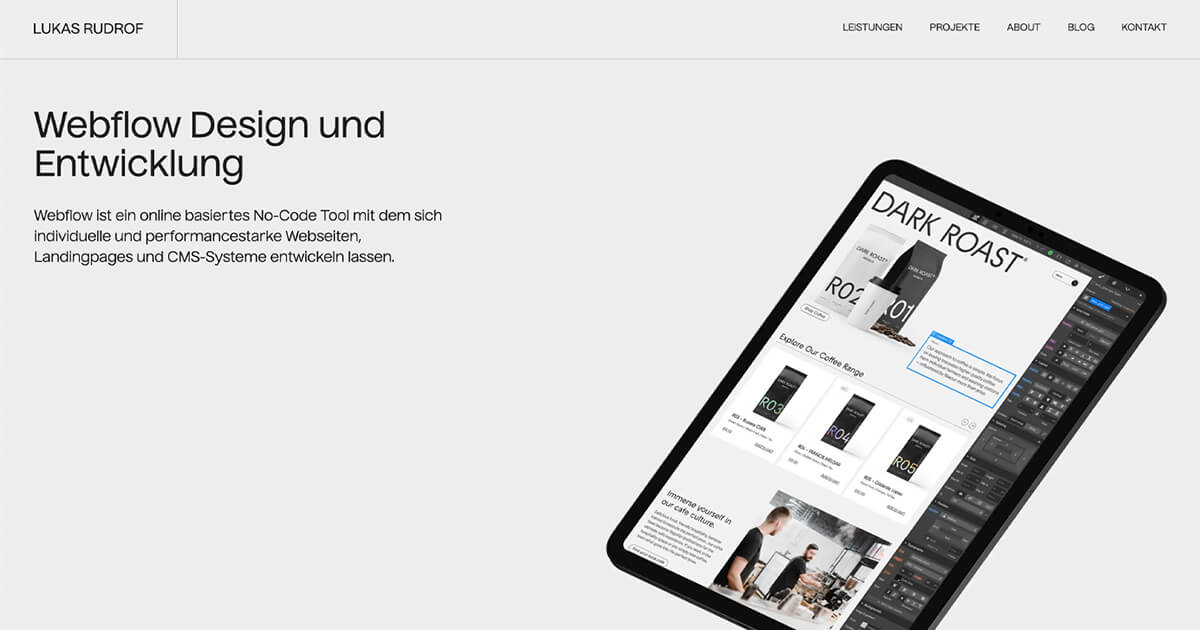 Webflow – Die Vorteile des No-Code Tools – Lukas Rudrof