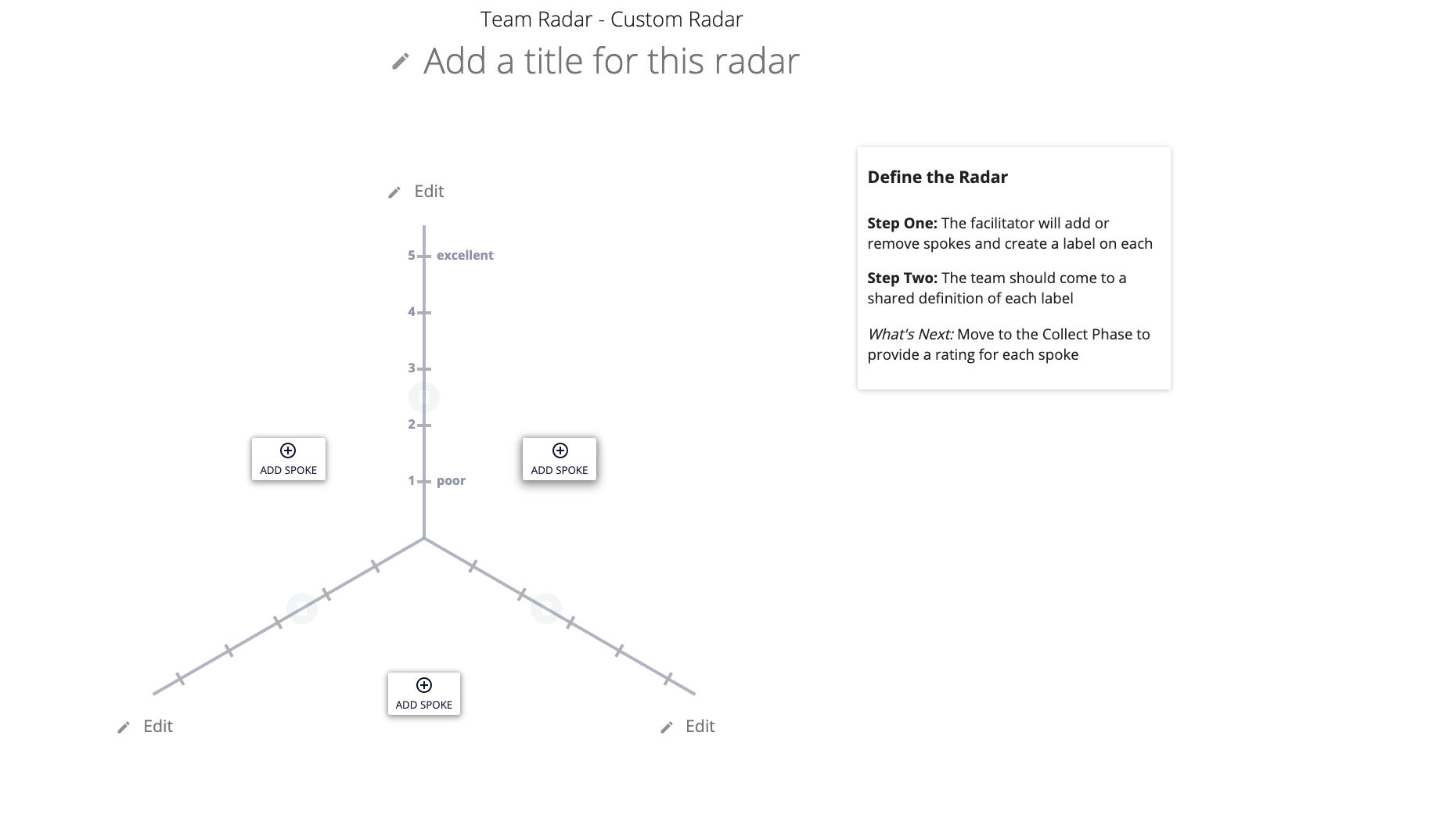 Create & customize a team radar template