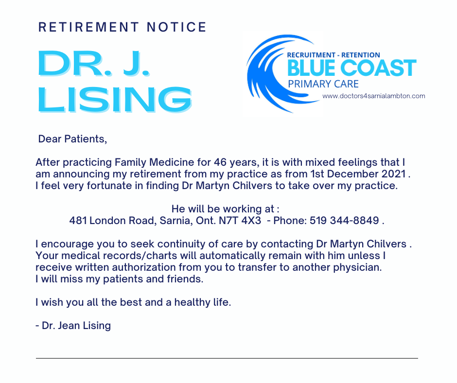 To Practice New Physician Announcement