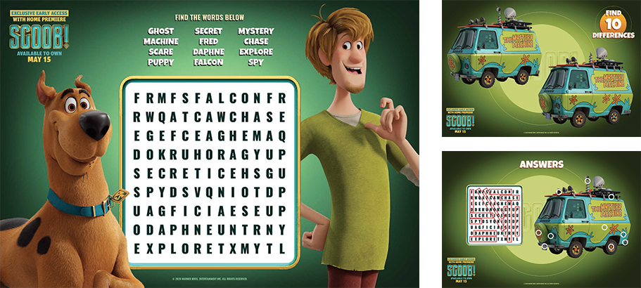 Download SCOOB! activity sheets