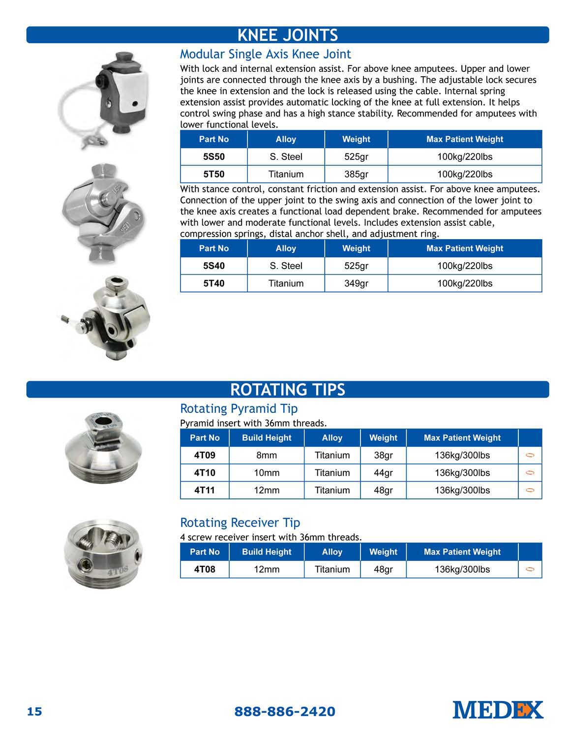 Medex Adapters | Medex | Prosthetic Components