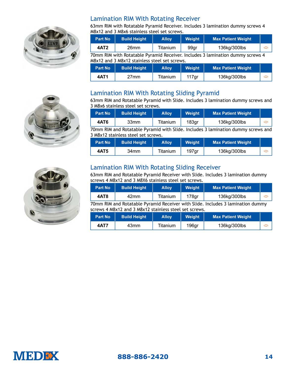 Medex Adapters | Medex | Prosthetic Components