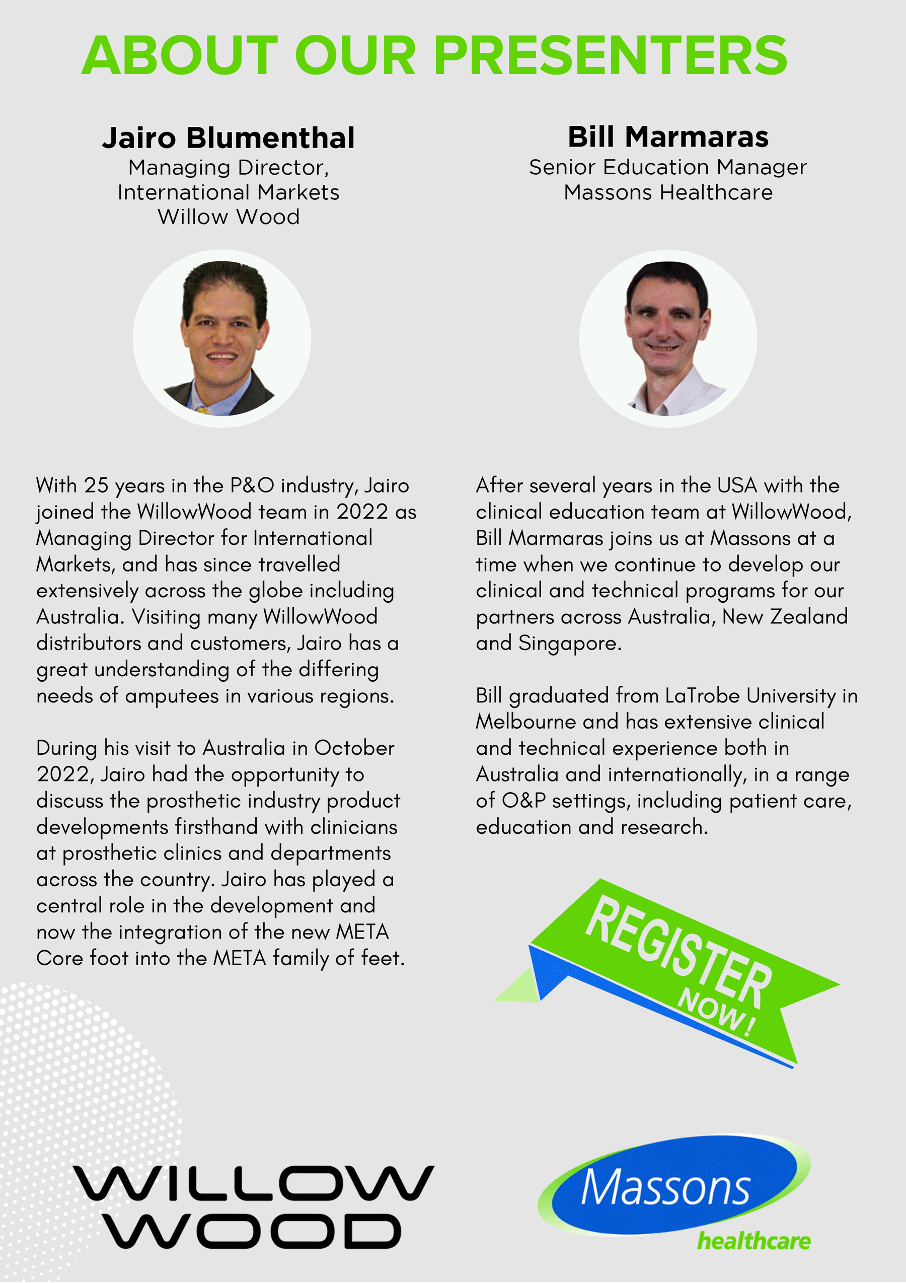 WillowWood Alpha Control Liner Webinar with Massons Healthcare Oct 31, 2023